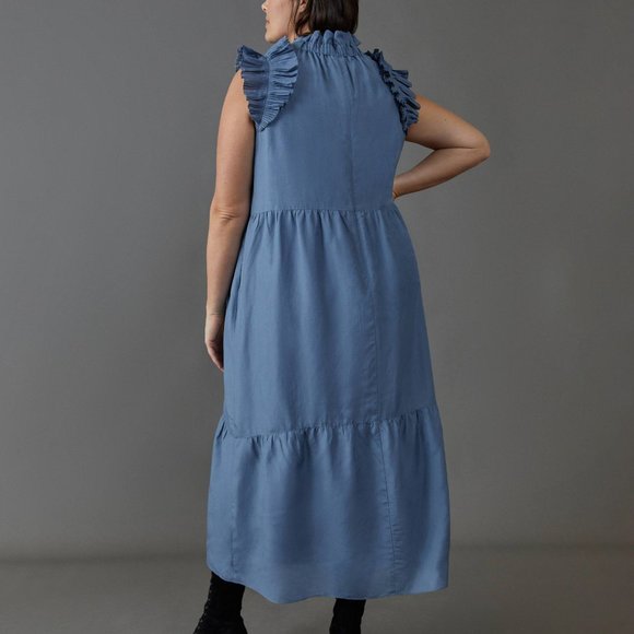 Anthropologie | Dresses | Htf Anthro Lucena Tiered Ruffled Maxi Dress ...